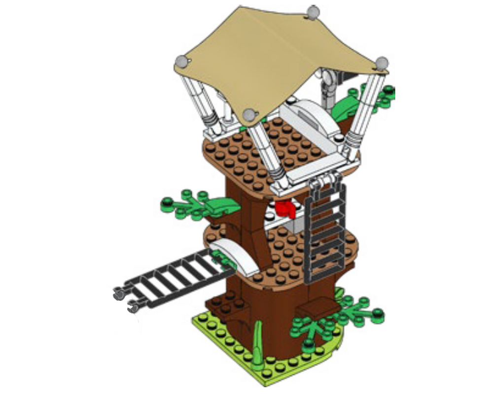 LEGO Set 60307-1-s5 Tree With Tent (2021 City) | Rebrickable - Build ...