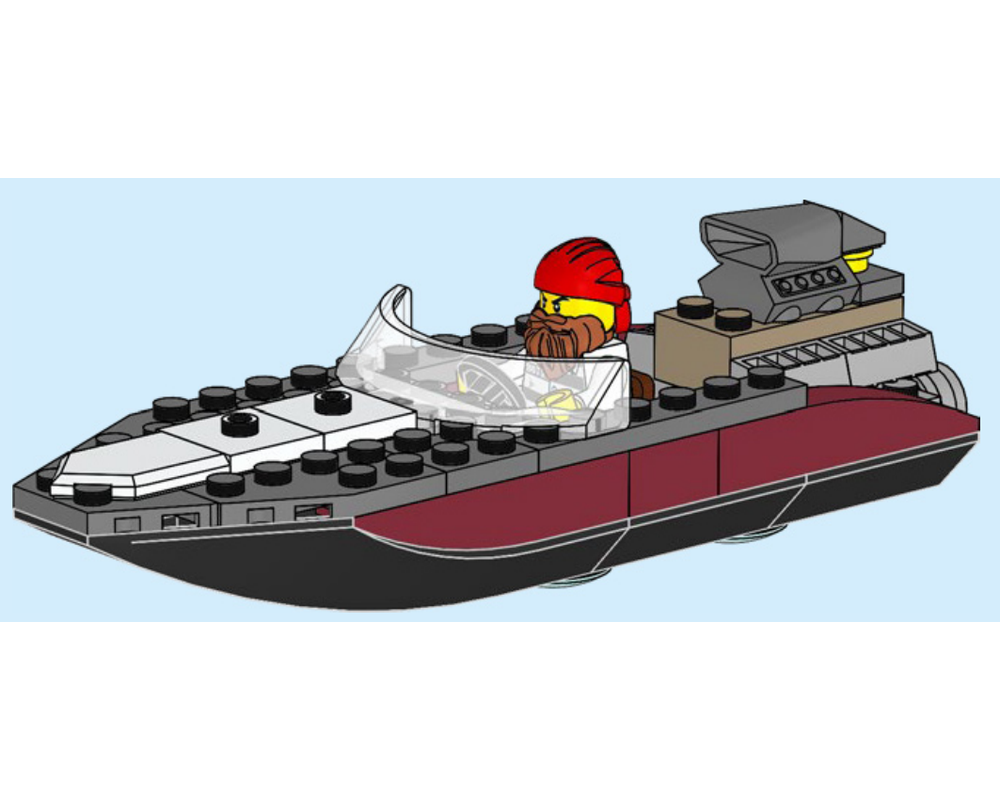 LEGO Set 60308-1-s1 Getaway Speed Boat (2021 City) | Rebrickable ...