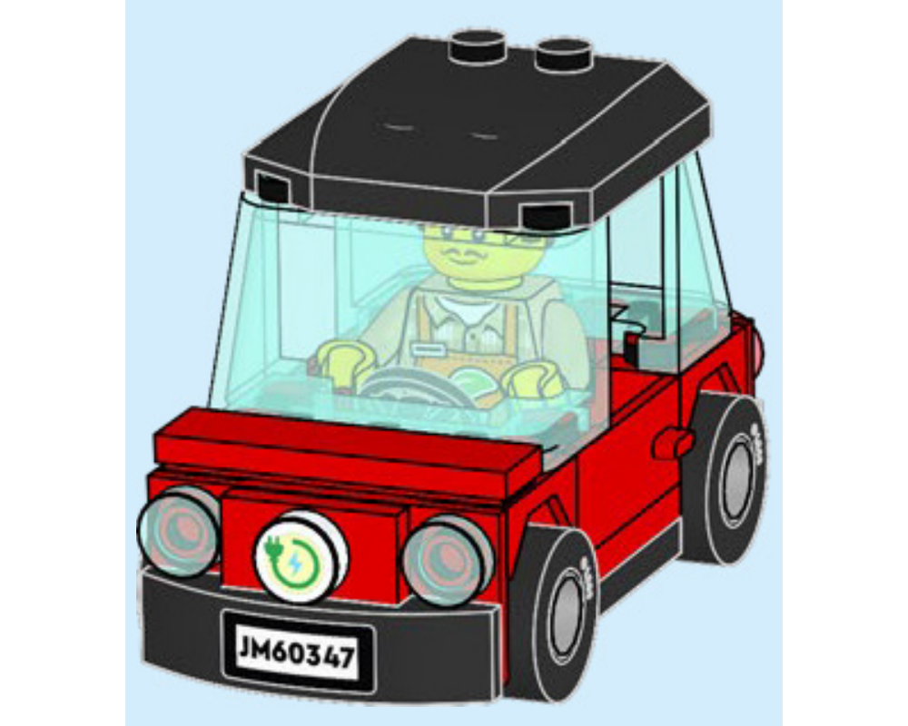 LEGO Set 60347-1-s2 Red Car (2022 City) | Rebrickable - Build with LEGO