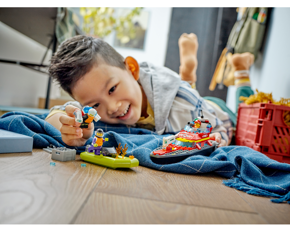 LEGO Set 60373-1 Fire Rescue Boat (2023 City > Fire) | Rebrickable ...