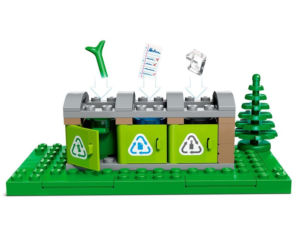 LEGO Set 60386-1-s2 Recycling Bins (2023 City) | Rebrickable - Build ...