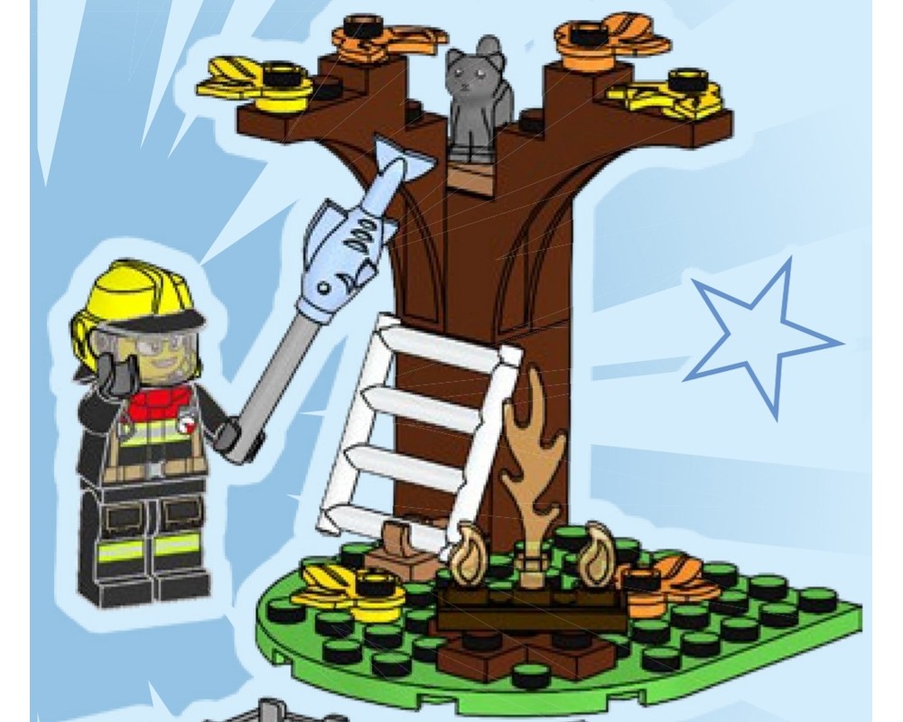 LEGO Set 60393-1-s1 Burning Tree (2023 City > Fire) | Rebrickable ...