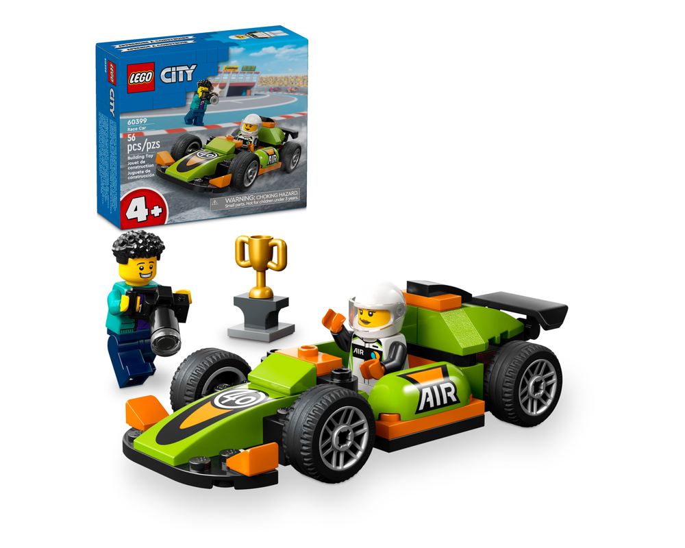 LEGO Set 60399-1 Green Race Car (2024 City) | Rebrickable - Build with LEGO