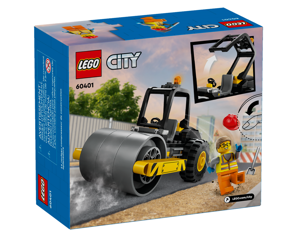 LEGO Set 60401-1 Construction Steamroller (2024 City > Construction ...