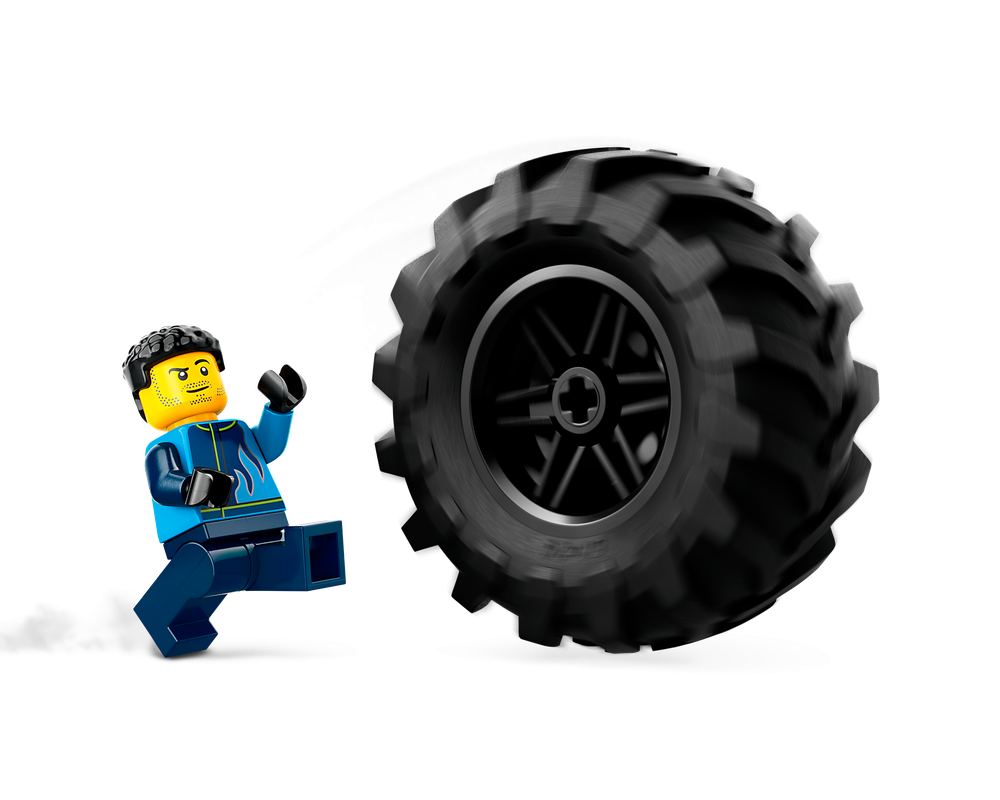LEGO Set 60402-1 Blue Monster Truck (2024 City) | Rebrickable - Build ...