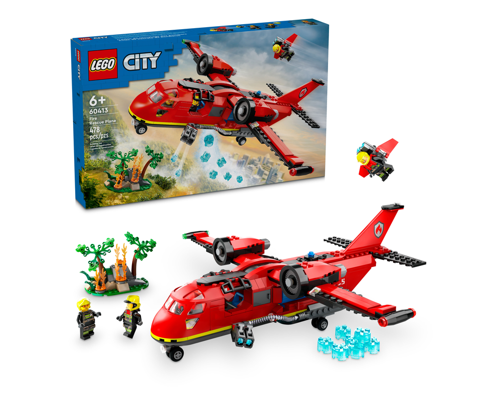 LEGO Set 60413-1 Fire Rescue Plane (2024 City > Fire) | Rebrickable ...