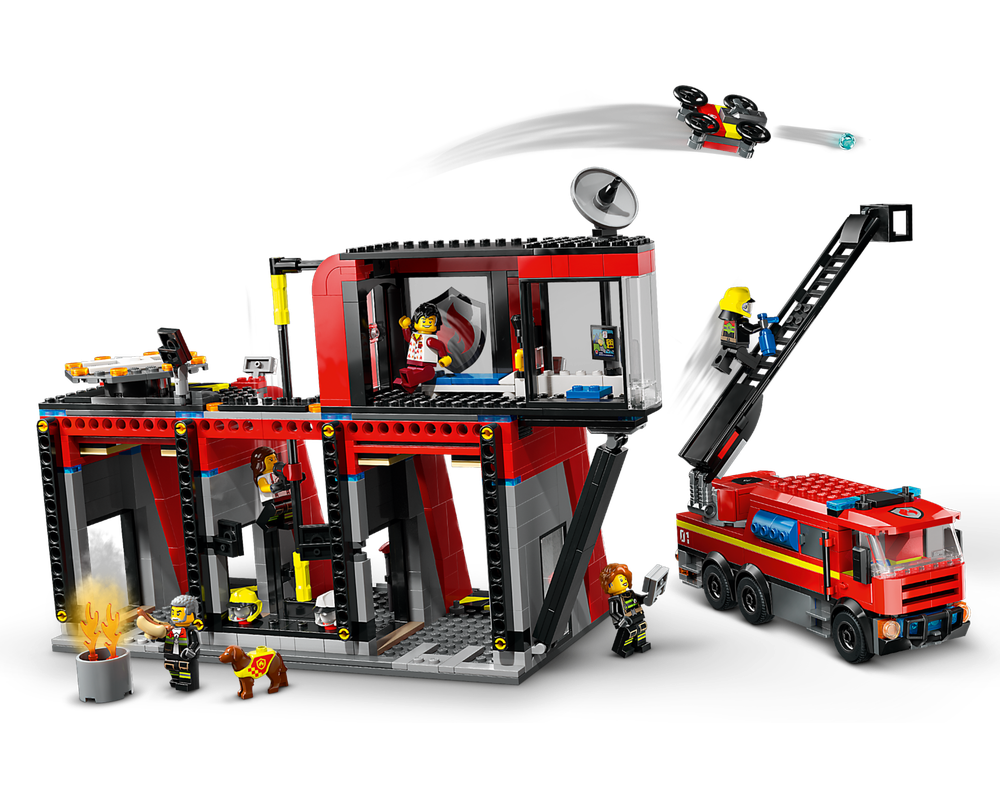 LEGO Set 60414-1 Fire Station with Fire Truck (2024 City > Fire ...