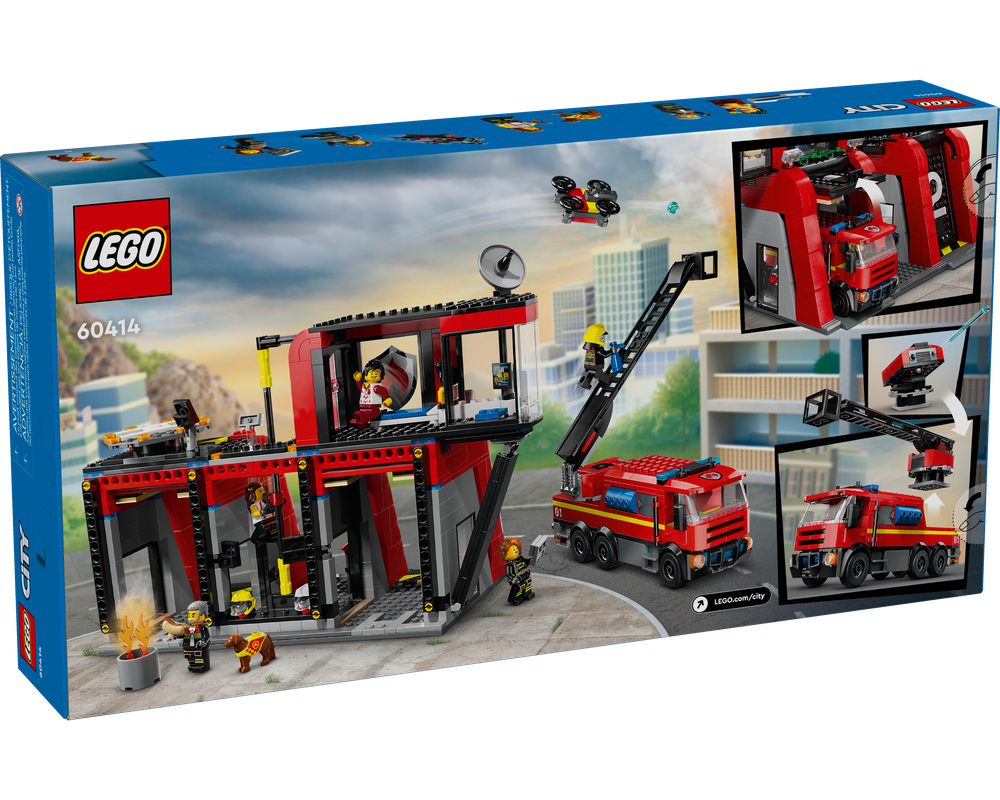 LEGO Set 60414-1 Fire Station with Fire Truck (2024 City > Fire ...