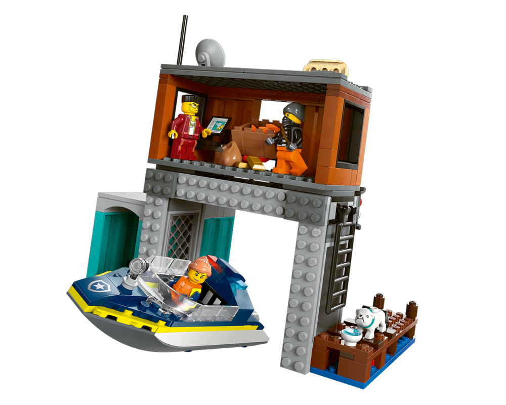 LEGO Set 60417-1 Police Speedboat and Crooks' Hideout (2024 City ...