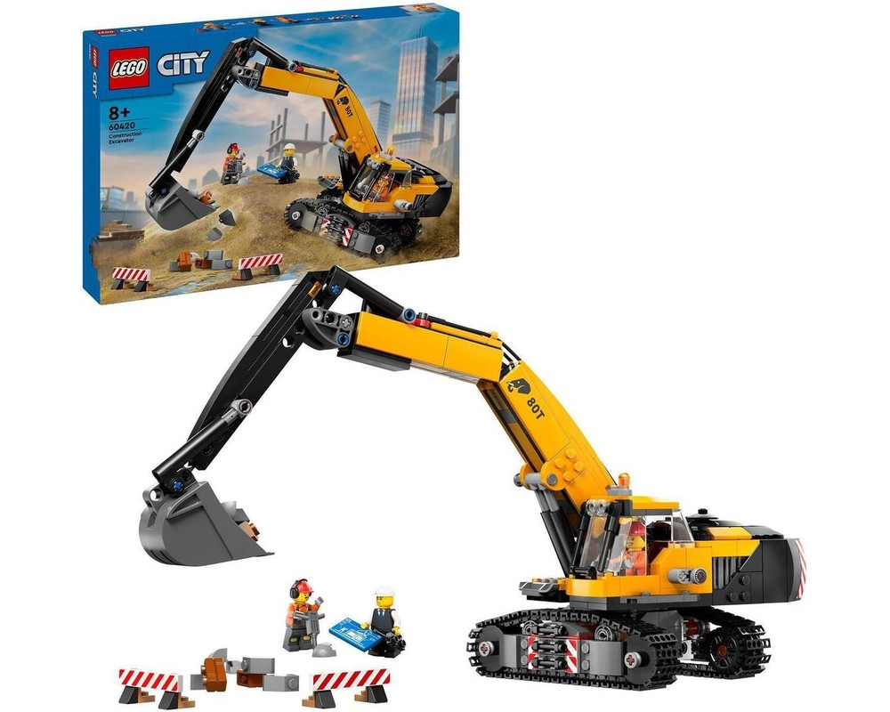 LEGO Set 60420-1 Yellow Construction Excavator (2024 City ...