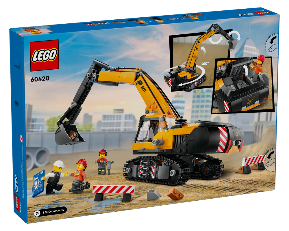 LEGO Set 60420-1 Yellow Construction Excavator (2024 City ...