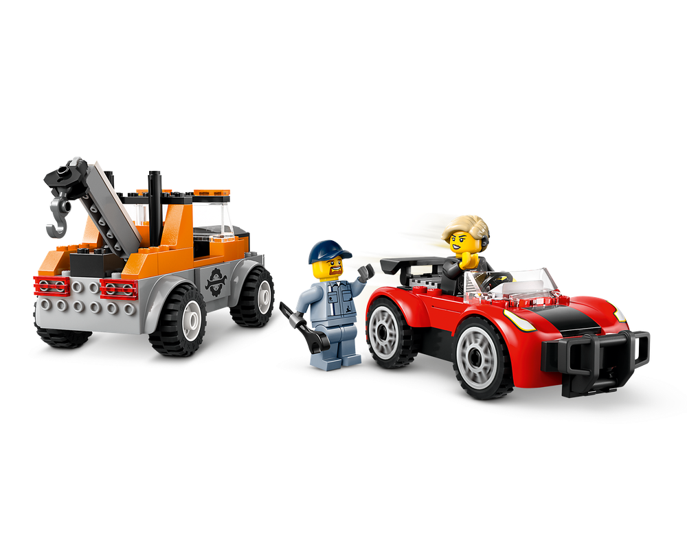 LEGO Set 60435-1 Tow Truck and Sports Car Repair (2024 City > Traffic ...