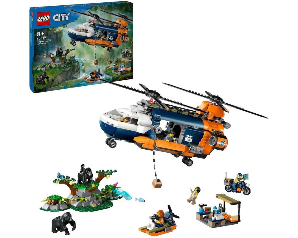 LEGO Set 60437-1 Jungle Explorer Helicopter (2024 City) | Rebrickable ...