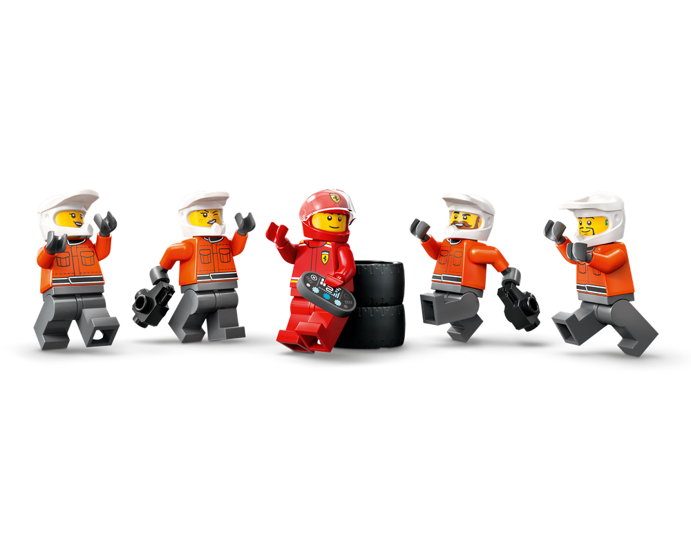 LEGO Set 60443-1 F1 Pit Stop & Pit Crew with Ferrari Car (2025 City ...