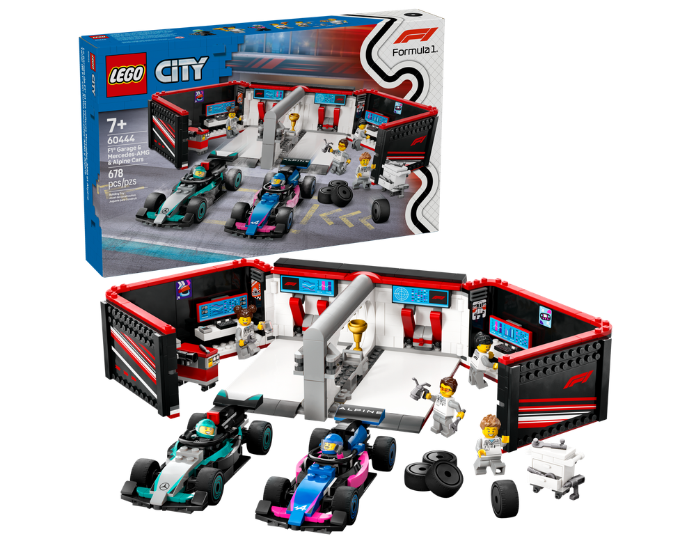 LEGO Set 60444-1 F1 Garage & Mercedes-AMG & Alpine Cars (2025 City ...