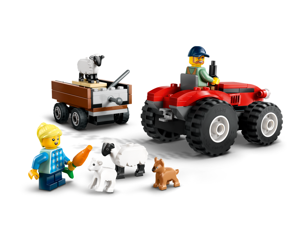 LEGO Set 60461-1 Red Farm Tractor with Trailer & Sheep (2025 City ...