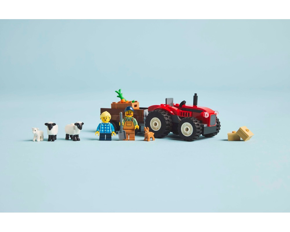 LEGO Set 60461-1 Red Farm Tractor with Trailer & Sheep (2025 City ...