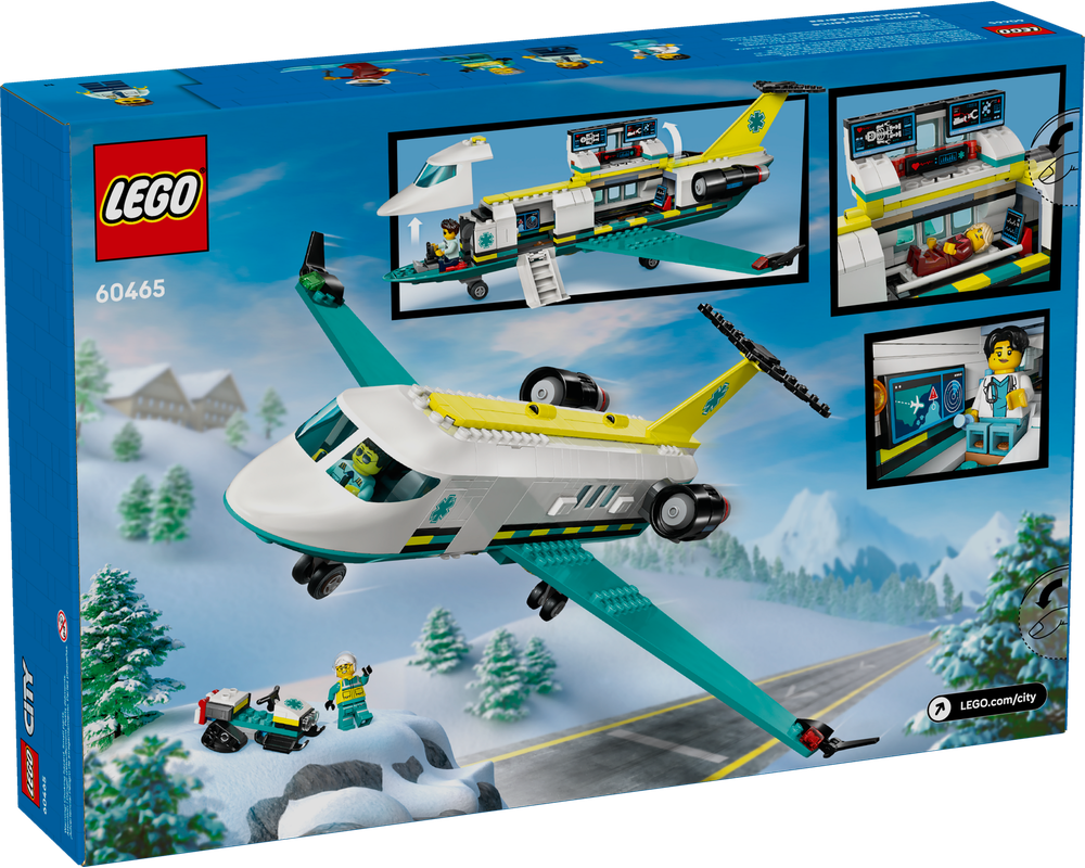 LEGO Set 60465-1 Emergency Air Ambulance Airplane (2025 City > Hospital ...