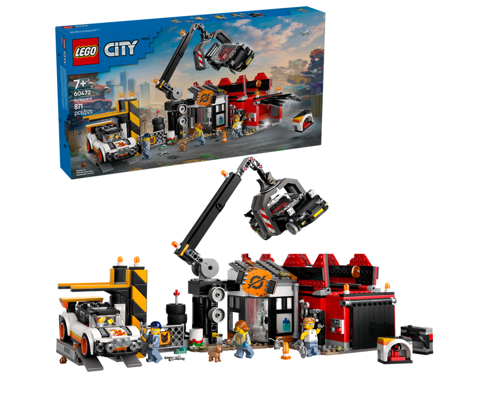 LEGO Set 60472-1 Scrapyard with Cars (2025 City) | Rebrickable - Build ...