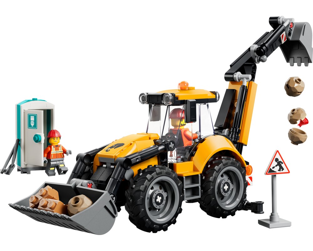 LEGO Set 60480-1 Yellow Backhoe Loader (2026 City > Construction ...