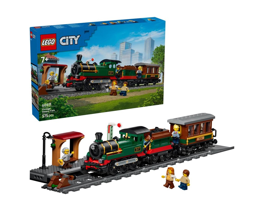 LEGO Set 60511-1 Vintage Steam Train (2026 City > Trains) | Rebrickable ...