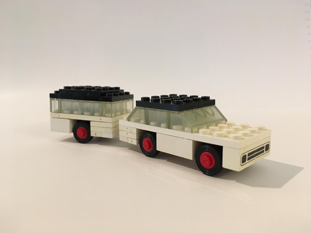 LEGO 623-2 White Car and Camper (1970 Legoland > Vehicle) | Rebrickable ...