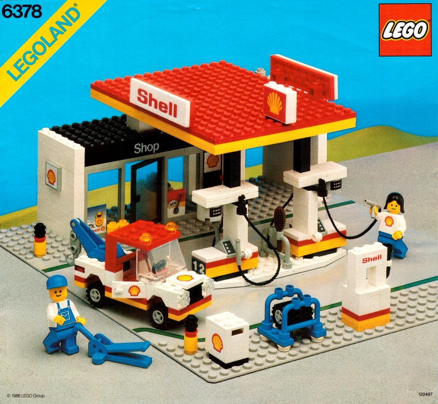 LEGO Set 6378-1 Shell Service Station (1986 Town > Classic Town ...