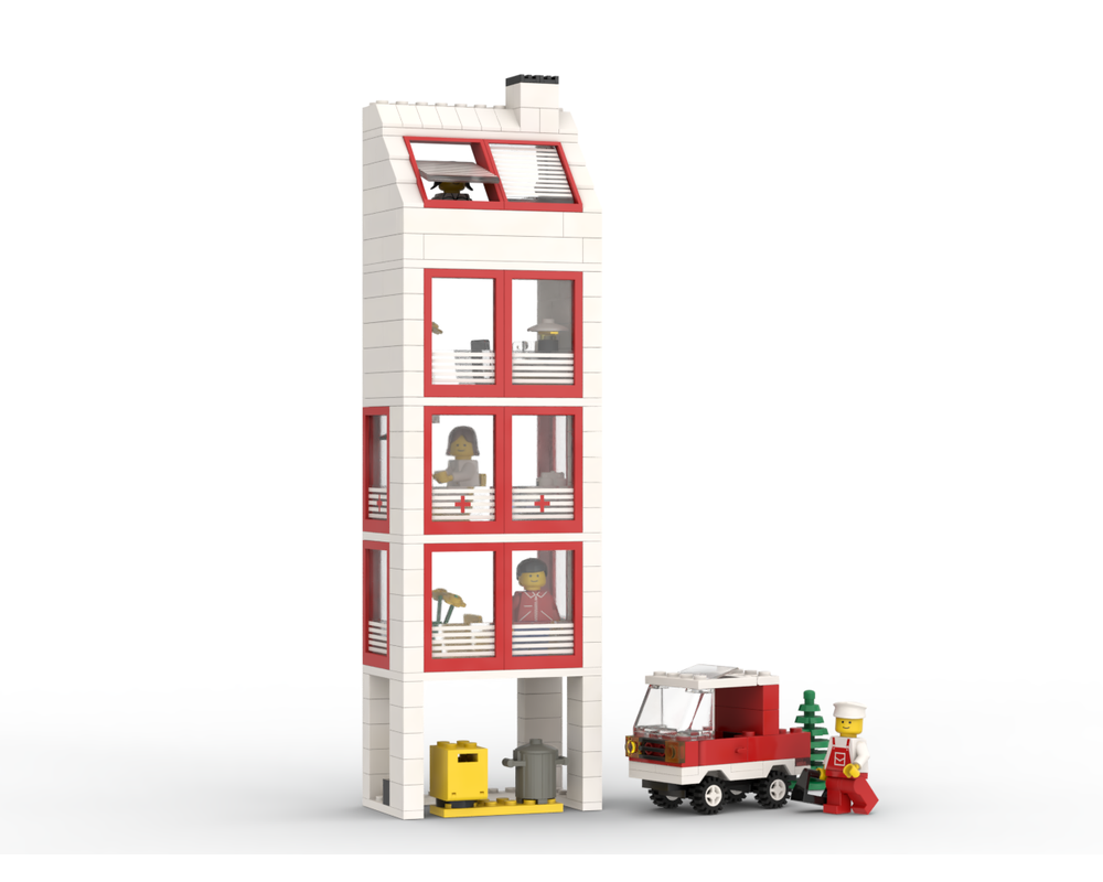 LEGO Set 6380-1-c3 Tall hospital (1987 Town > Classic Town ...