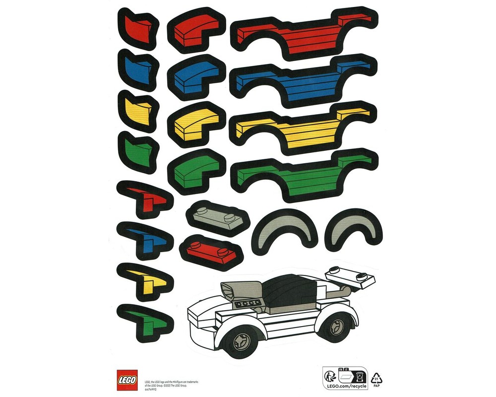 LEGO Set 6474992-1 Car Stickers (2023 Gear) | Rebrickable - Build with LEGO