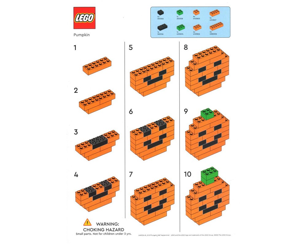 LEGO Set 6482524-1 Pumpkin (2024 Seasonal > Halloween) | Rebrickable ...