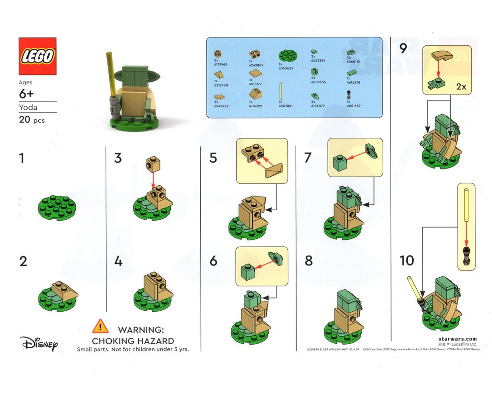 LEGO Set 6528898-1 Yoda (2024 Star Wars) | Rebrickable - Build with LEGO