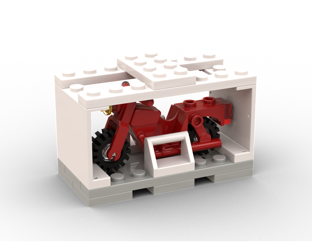 LEGO Set 6541-1-s2 Motorcycle in Shipping Container (1991 Town ...