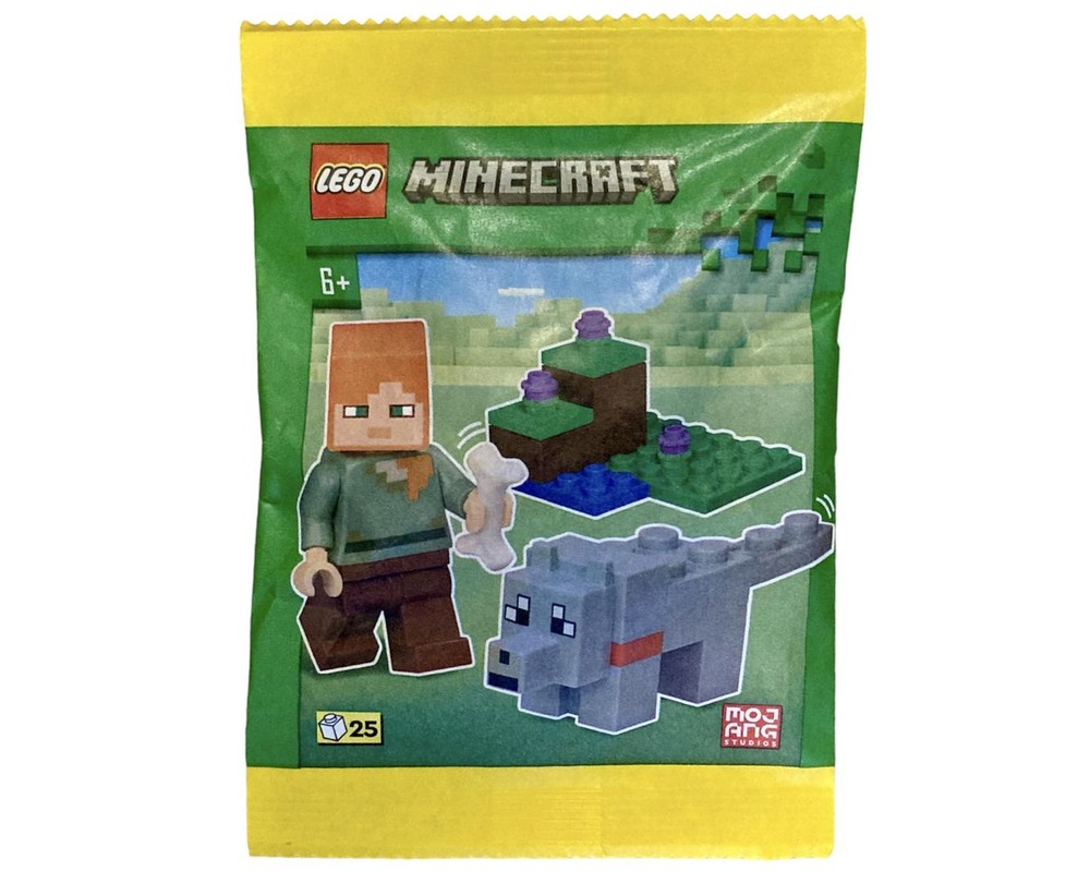 LEGO Set 662404-1 Alex with Wolf (2024 Minecraft) | Rebrickable - Build ...