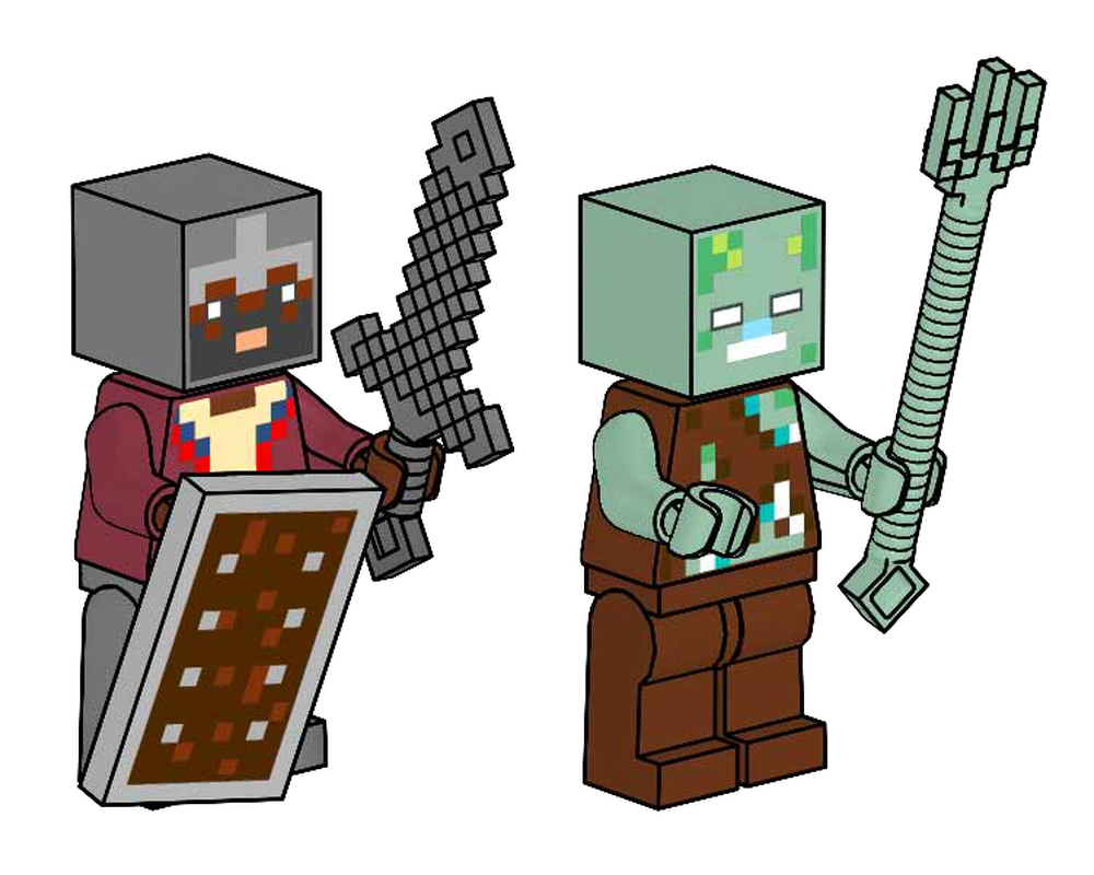 LEGO Set 662405-1 Netherite Knight and Zombie (2024 Minecraft ...