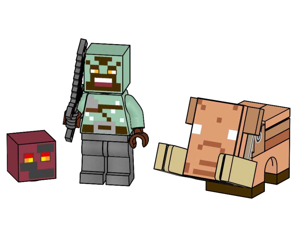 LEGO Set 662503-1 Orc Warrior with Baby Hoglin and Magma Cube (2025 ...