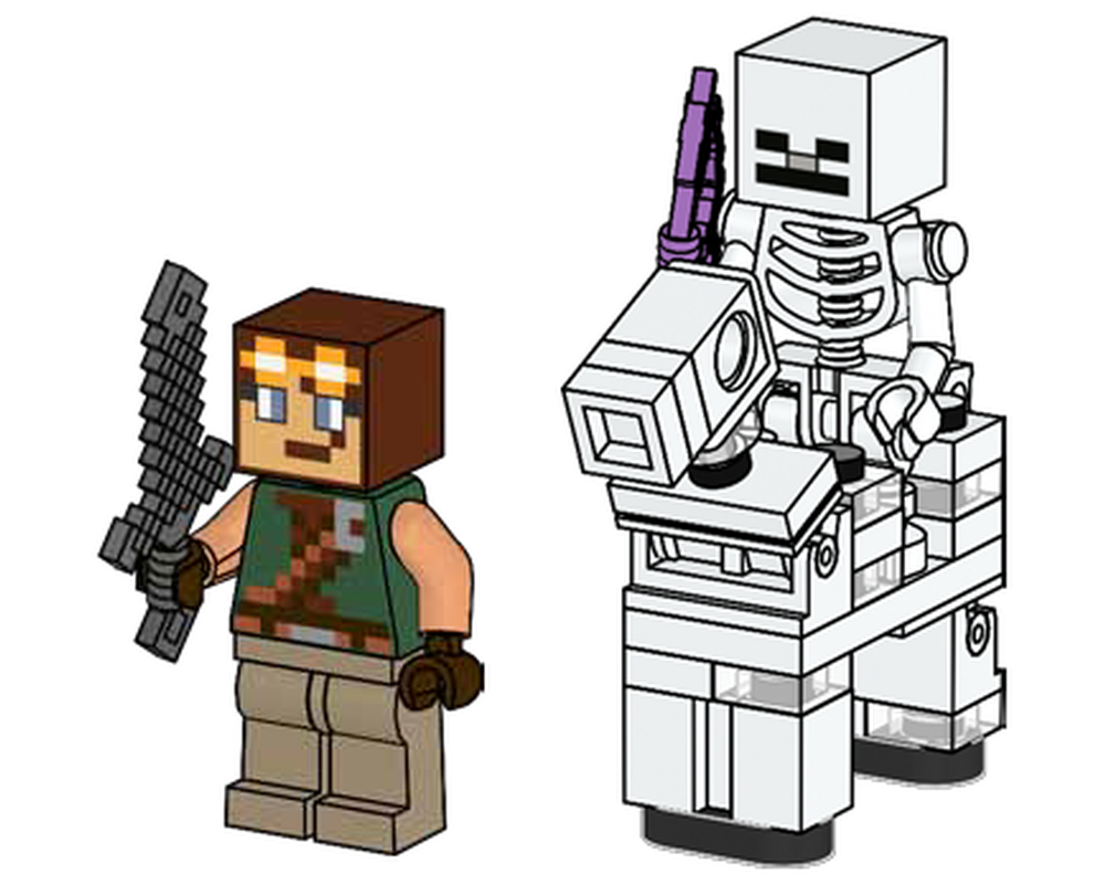 LEGO Set 662509-1 Hero with Skeleton and Skeleton Horse (2025 Minecraft ...