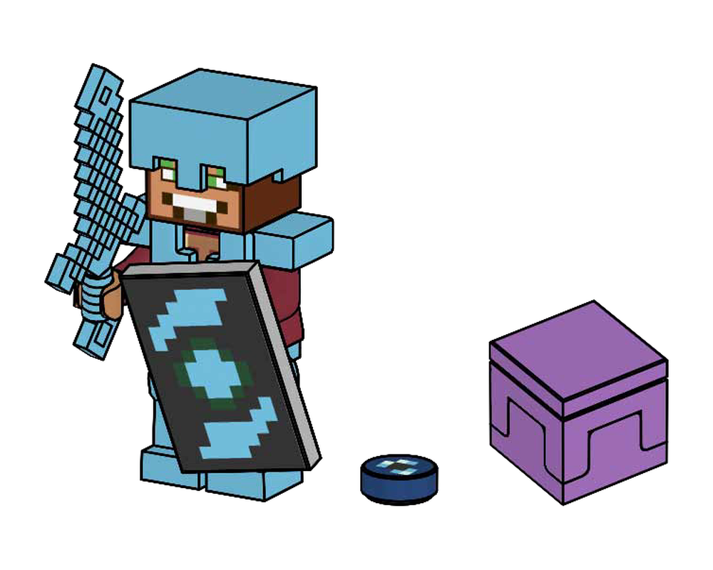 LEGO Set 662512-1 Hero and Shulker (2025 Minecraft) | Rebrickable ...