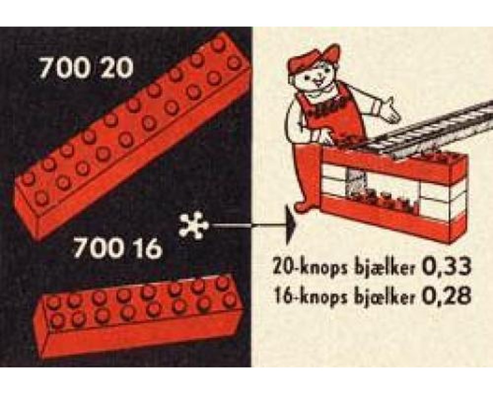 LEGO Set 700.20-1 Individual 2 x 10 Bricks (1954 System > Supplemental ...
