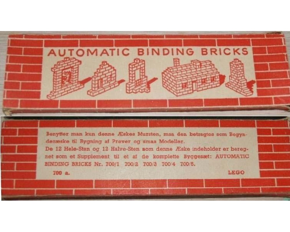 LEGO Set 700.A-1 Small Brick Set (ABB) (1949 System > Supplemental ...
