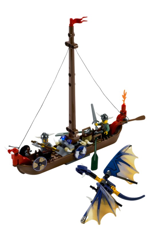 LEGO 7016-1 Viking Boat against the Wyvern Dragon (2005 Vikings ...