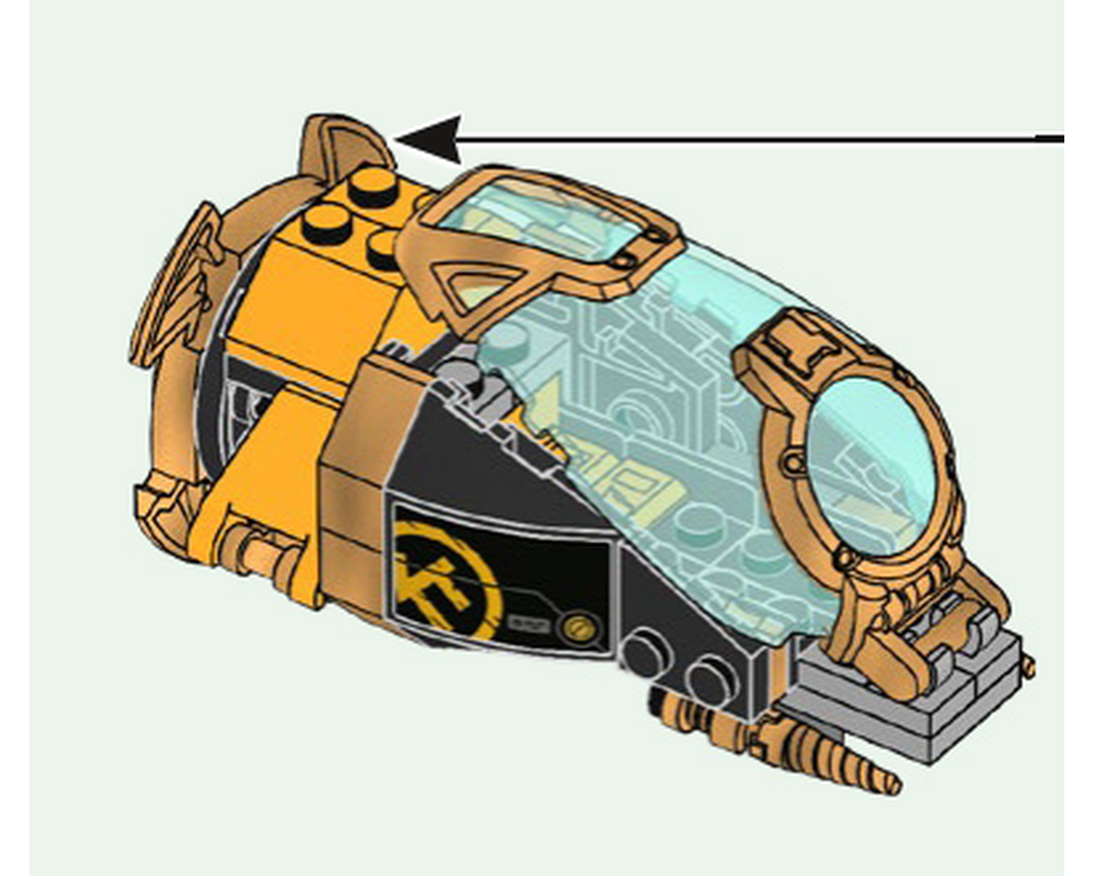 LEGO Set 71756-1-s1 Cole's Submarine (2021 Ninjago) | Rebrickable ...