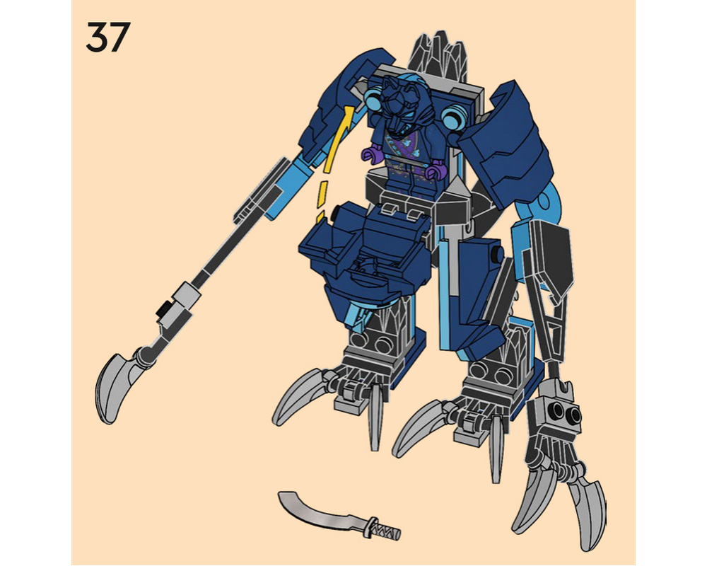 LEGO Set 71808-1-s1 Wolf Mech (2024 Ninjago) | Rebrickable - Build with ...