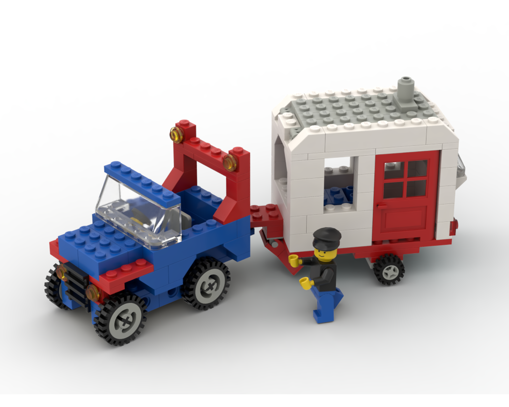 LEGO Set 720-1-b3 Car with Caravan (1985 Universal Building Set > Basic ...