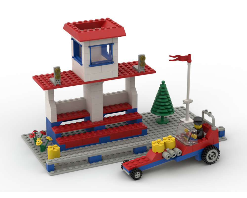 LEGO Set 720-1-c5 Grandstand and Dragster (1985 Universal Building Set ...