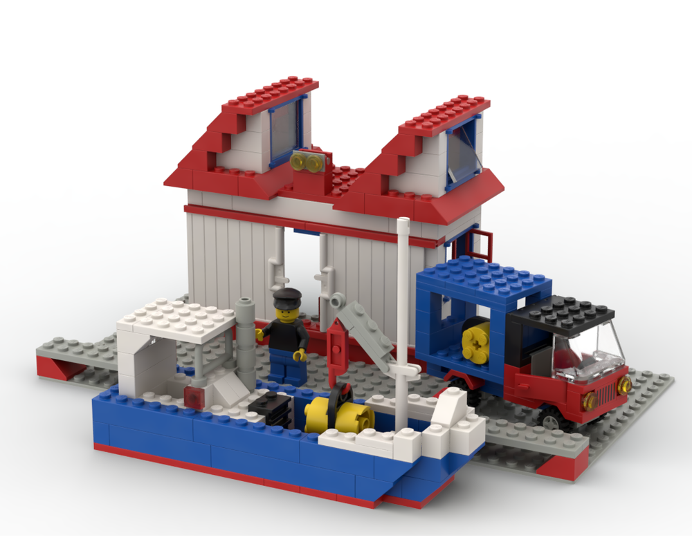 LEGO Set 720-1-c6 Warehouse and Boat (1985 Universal Building Set ...