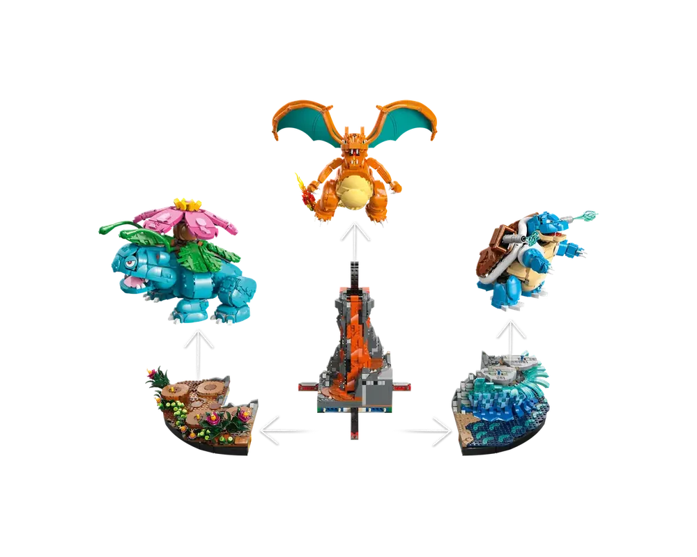 LEGO Set 72153-1 Venusaur, Charizard and Blastoise (2026 Pokémon ...