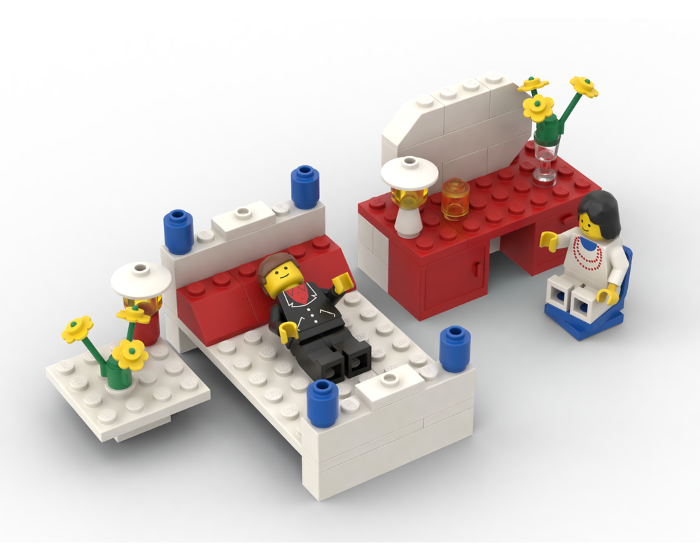 LEGO Set 725-1-b2 Bedroom (1990 Universal Building Set > Basic ...