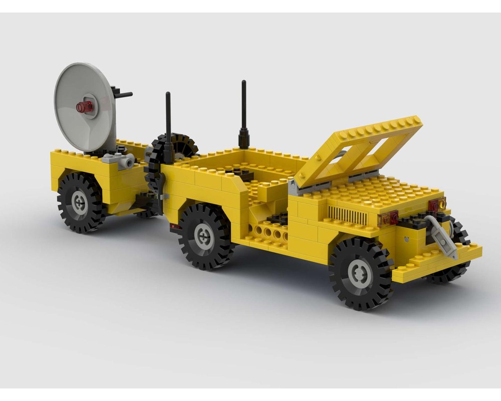 LEGO Set 744-1-c5 Jeep with Radar Trailer (1980 Universal Building Set ...