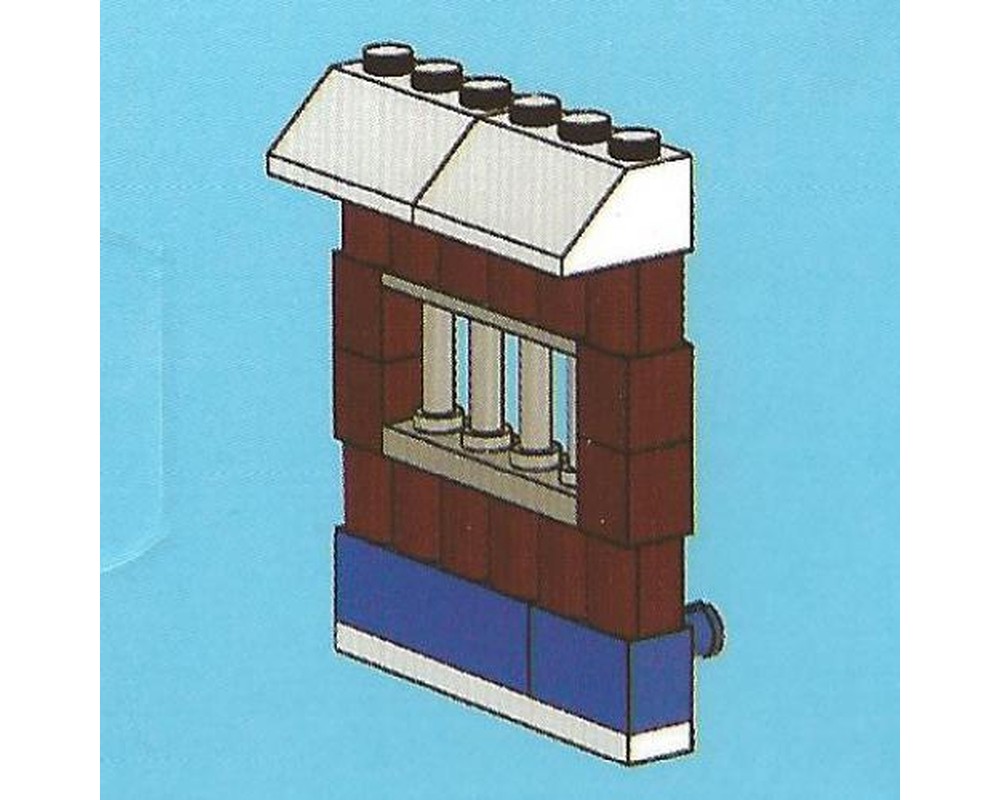 LEGO Set 7553-1-s4 2011 - Day 4: Wall with Barred Window (2011 Seasonal ...