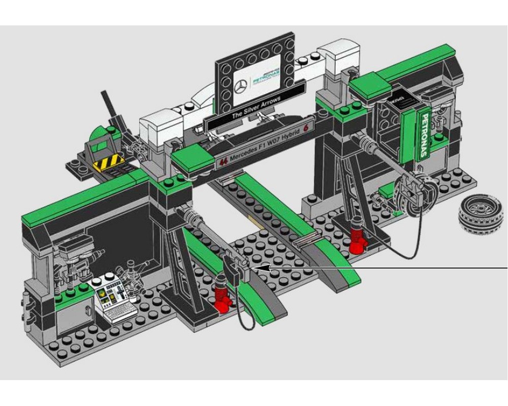 LEGO Set 75883-1-s5 Pit Stop (2017 Speed Champions) | Rebrickable ...